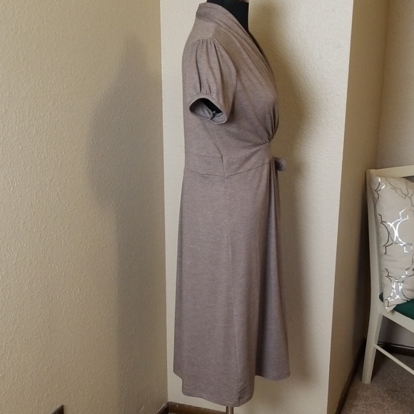zero | Dresses | Zero Clothing Brown Faux Wrap Dress | Poshmark